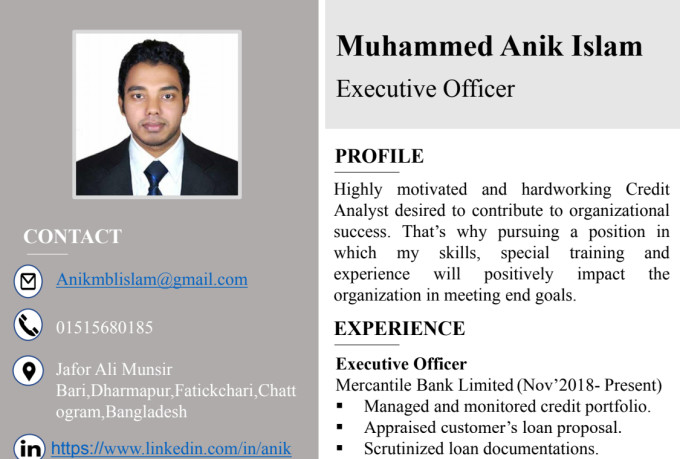 Write and design a professional resume and cover letter by Jannatunnaima | Fiverr